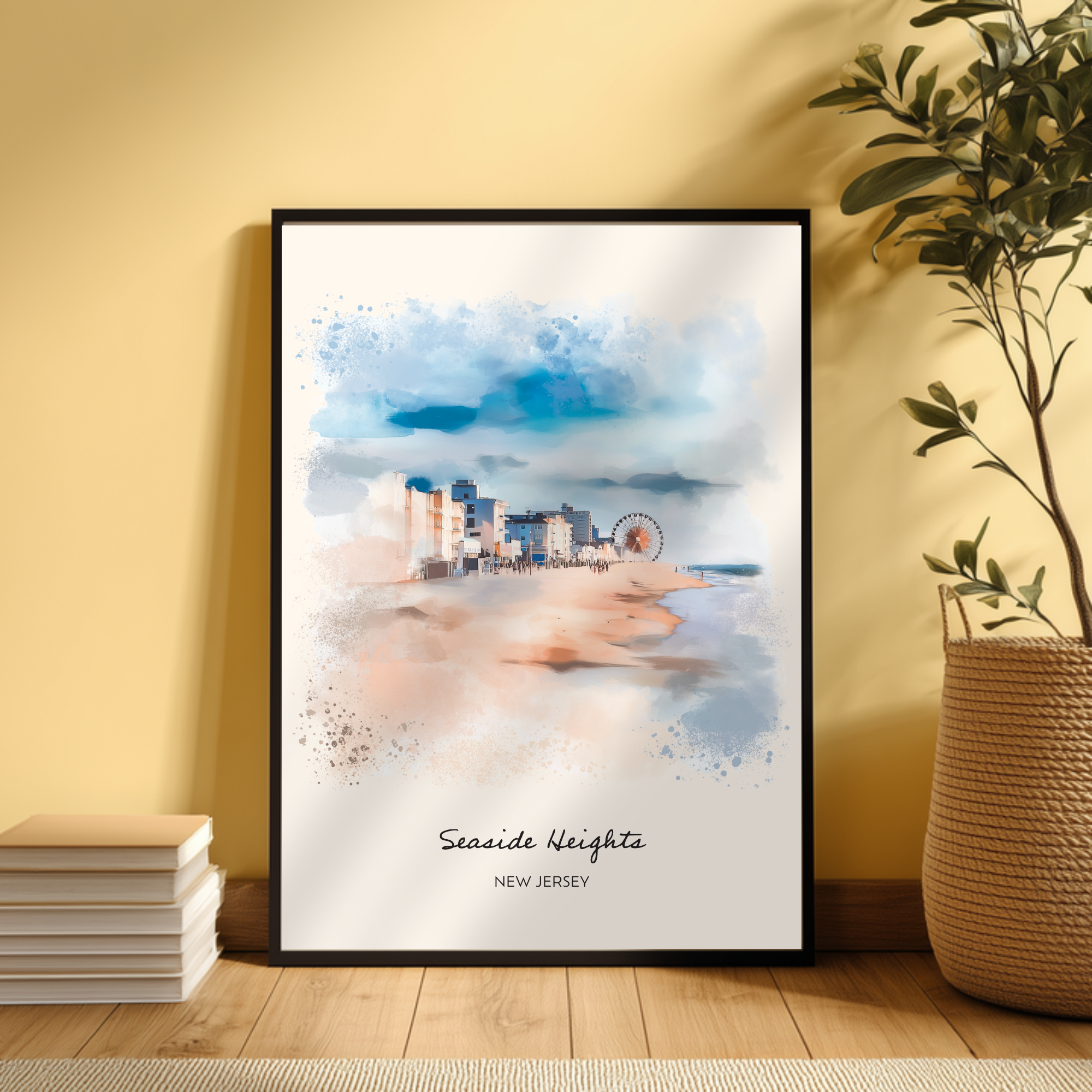 Seaside Heights New Jersey Print - Elegant Travel Wall Decor – Scenic ...